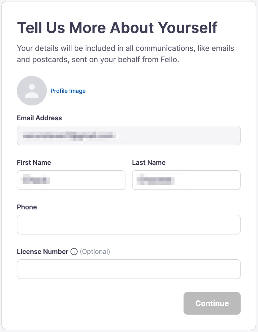 How to start setting up your user account