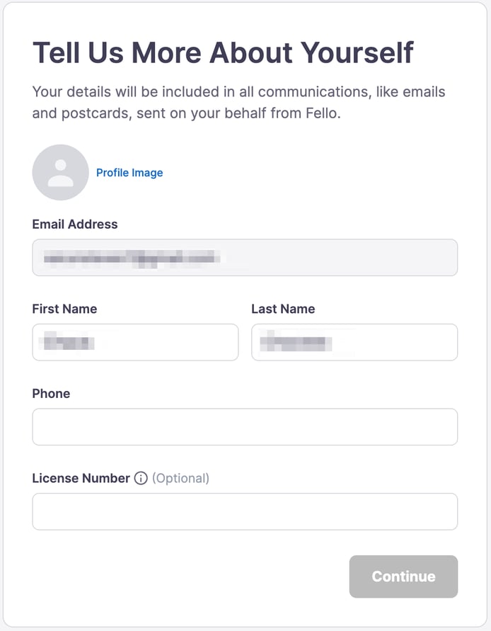 How to start setting up your user account