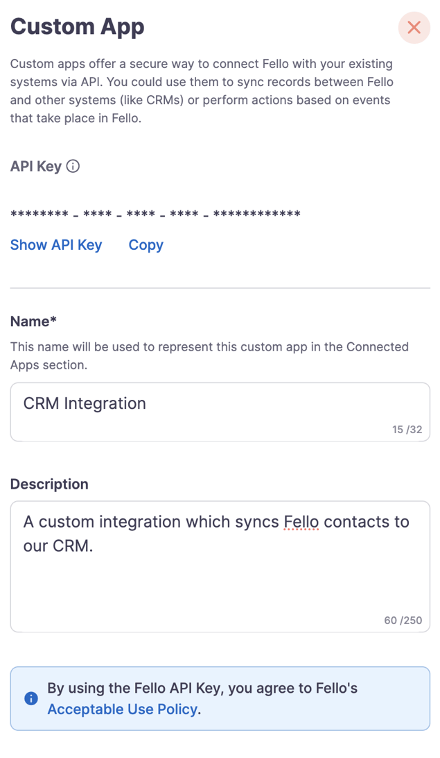 How to generate a Fello API key