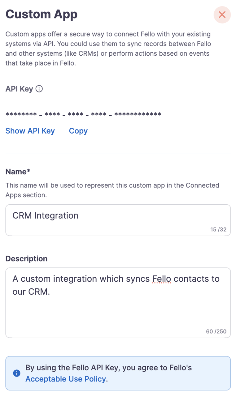 How to generate a Fello API key