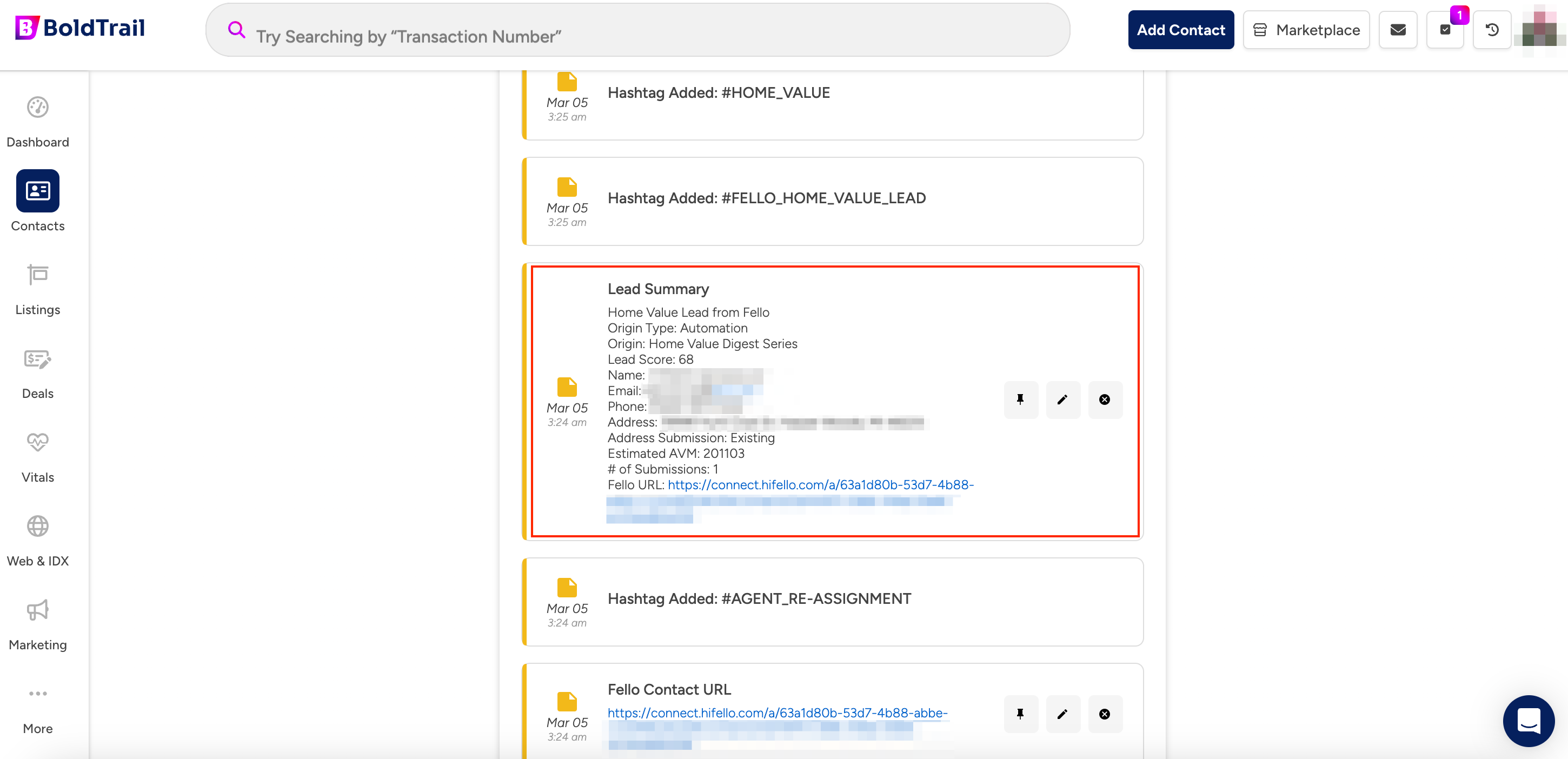 What does a new Fello lead look like when they come into your CRM?